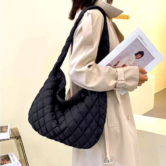 Bags | Everyday Shoulder Bag Black Quilted | Poshmark